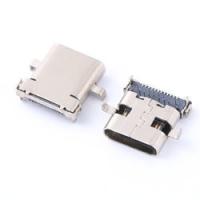 China USB-31C-F-01A USB Type-C Receptacle 24pins DIP+SMT Solder Type females socket connector off-set smt+dip type for sale
