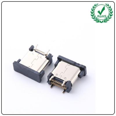 China Type 3.0 USB C male right angle usb type c cable 24pin smt dip type for sale