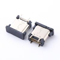 China Type 3.0 USB C male right angle usb type c cable 24pin smt dip type for sale