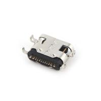 China USB 2.0 USB Type C 16 Position SMT Mid Mount 1.0mm Offset for sale
