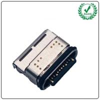 China DX07WH24JA3R1200-01 Right angle female USB TYPE C, Receptacle IPX8 ON BOARD Double row 24pin SMT for sale