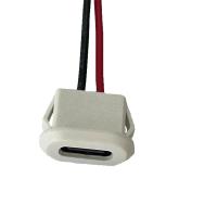 China USB-20C-F-06F12L Snap In Panel Mounting USB Type C Female Connector Wire Extension for sale
