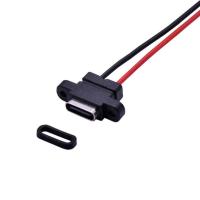 China USB-20C-F-06F09L USB Type C Connector Screw Mount Panel Cutout for sale