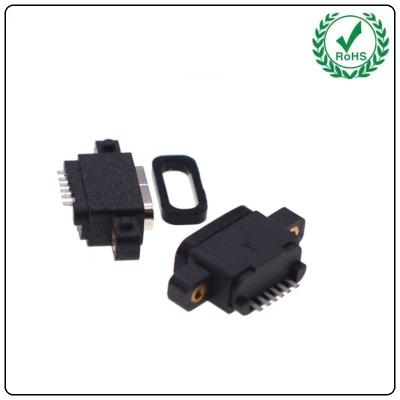 China USB-20C-F-X706 GT-USB-7042 IPX8 Waterproof USB Type C Connector 6 Pin SMT for sale