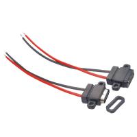 China Screw Hole Panel Mount USB Type C Female Connector USB-20C-F-06F10L for sale
