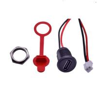 China USB-20C-F-02HL02 Custom Threaded Panel Mount USB Type C Jack Wire Assembly for sale