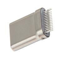 China USB-31C-M-J01 USB 3.1 Type C Plug , Board Edge Straddle Mount USB C Male Connector for sale