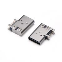 China UJC-VP-3-SMT-TR USB 2.0 Type C Socket 6Pin SMD Vertical Through Hole SMT for sale