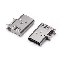China UJC-VP-3-SMT-TR USB 2.0 Type C Socket 6Pin SMD Vertical Through Hole SMT for sale