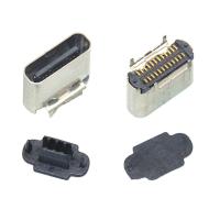 China USB-31C-F-01BS02 H6.5 USB 3.1 Type C Female Socket Right Angle PCB SMT Dual Row Tab for sale