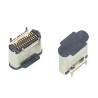 China USB-31C-F-01BS02 H6.5 USB 3.1 Type C Female Socket Right Angle PCB SMT Dual Row Tab for sale