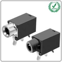 China Silver Tone / Black Audio Connector 3.5mm Pcb PJ30160 PJ3016C for sale