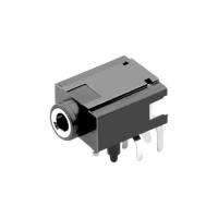 China Pcb Mount 8 Pin Terminals Female 3.5 Audio Jack Socket Black for sale