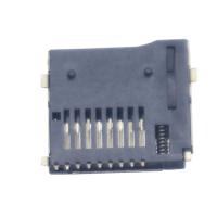China Factory Supplier 8 Plus 1 Pin SMT Push Double Pressure Plating Gold Type Micro SD Card Holder High Quality Connector for sale