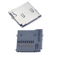 China Phone Pos Mini Sd Card Connector , 9pin 1.85H TF Push Push Memory Card Connector for sale