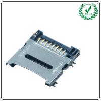 China TF / Micro SD Card Socket Flip Type SMT Internal Welding 8P 1.5H / 1.8H for sale