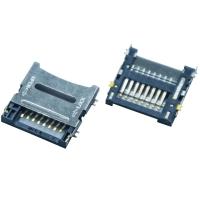 China TF / Micro SD Card Socket Flip Type SMT Internal Welding 8P 1.5H / 1.8H for sale