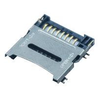 China TF / Micro SD Card Socket Flip Type SMT Internal Welding 8P 1.5H / 1.8H for sale