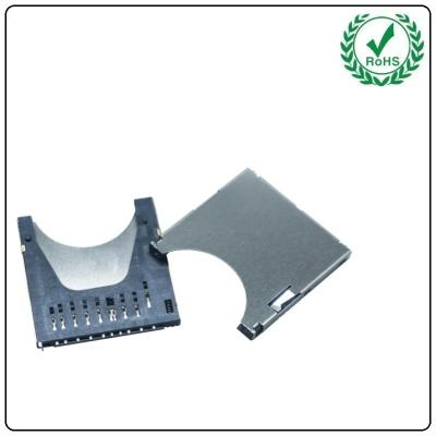 China Self Bouncing External Welded Foot SD Card Connector SMT Patch 10P 2.75H for sale