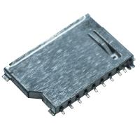China 2.5mm Pitch 2.8H 9pin SD Memory Card PCB SMT Type Connector Push Pull Type for sale