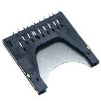 China Card Locking Function And 10P 2.75H Large SD Card Connector On SMT PCB for sale