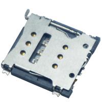 China PTFE insulation resistance Push Nano Sim Card Connector 1.5H With Card Tray for sale