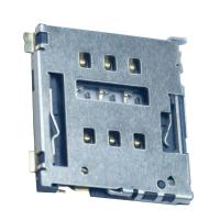 China 6pin Sim Card Adapter With Detect , 1.5H Micro Sim Card Connector With Tray for sale