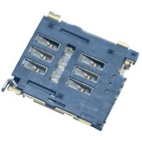 China 6pin Sim Card Adapter With Detect , 1.5H Micro Sim Card Connector With Tray for sale