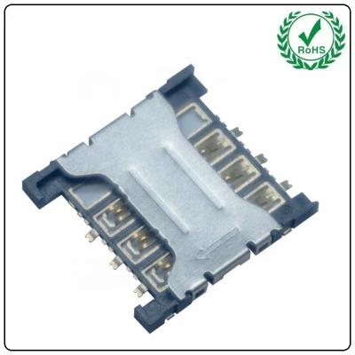 China SIM 6P Micro-Card Mobile Phone Card Slot Pull-Out Pull Type Smart Card Connector for sale