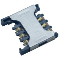China Push Pull Type Micro Sim Card Connector 2.4H 6Pin / 8Pin for sale