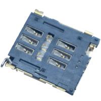 China Intelligent Equipment Memory Nano Sim Card Connector 6Pin H1.5mm With Detect for sale
