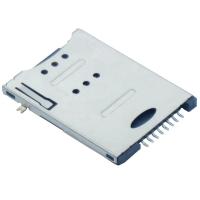 China 6+2 Pin Sim Card Connector Adapt Slot Push Push Type With Switch Diagonal Column for sale