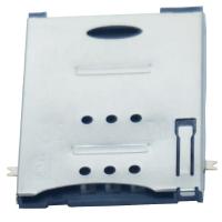 China 6+2 Pin Sim Card Connector Adapt Slot Push Push Type With Switch Diagonal Column for sale