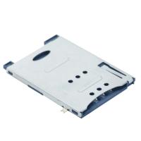 China Mobile Phone 6 Pin Sim Card Adapter Push Push SMT SMD Type With Tray for sale