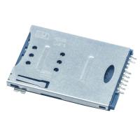 China 6+2 Pin Sim Card Slot Adapt For Iphone Push Push Type Without Column Connector for sale