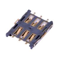 China 6Pin Push-Pull Type Nano Sim Card Socket Connector for Mobile Phone for sale