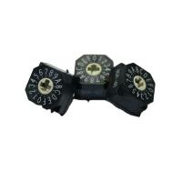 China BDR-16S Black Color SMT Positive Code 16pin Rotary Code Switch 16 Position for sale