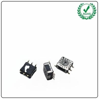 China IP67 4 8 6 7 10 8 9 6 12 Position SMD Vertical Rotary Code Switch Smd 5v 100ma 7x7mm for sale
