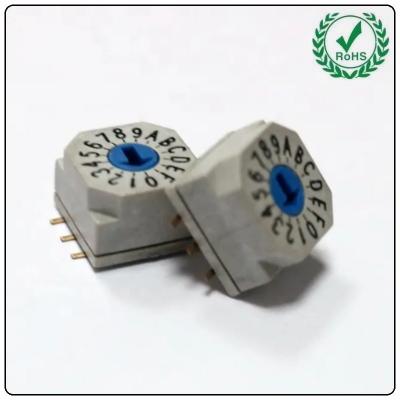 China Mini 10X10mm SMD Rotary Switch PEC-16S Positions BCD Digital Multi Gear for sale