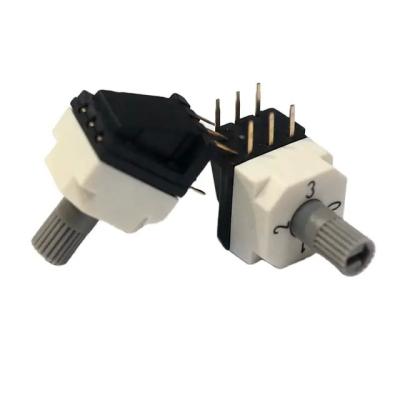 China 10x10 Coding 3x3 Terminal 6 8 Position Rotary Switch With High Knob 6mm for sale