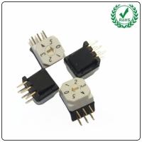 China Right Angle Type Square 6 Position 6 Pines Digital Code Rotary Switch IP67 3x3 for sale