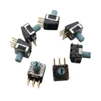 China IP67 2x3 Digital Code Rotary DIP Switch Right Angle Type Square 6 Position 6 Pines for sale
