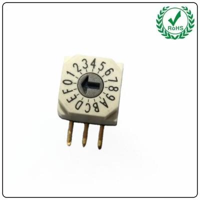 China Customized Coding Mini Rotary Switch 4 Positions 50VDC 100mA for sale