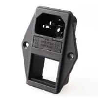China LZ-14-F10 10A 250V 3 Pin IEC320 C14 AC Inlet Male Plug Power Socket With Fuse Switch for sale
