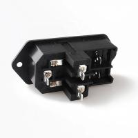 China AC Power Connector Inlet Socket LZ-14-F14 C14 10A 250V 3 Pin Plug Toggle Switch Wiring SDK for sale