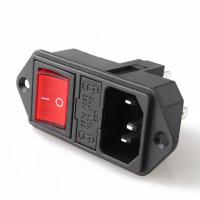 China C13 C14 Ac Male Socket Panel Mount 110v Ac Power Connector LZ-14-F14 10A 250V Plug 3 Pin for sale