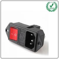 China AC Male Power Socket C14 10A 250V 3 Pin IEC320 C14 Inlet Module Plug Fuse Switch for sale