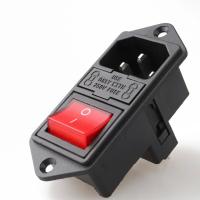 China AC Male Power Socket C14 10A 250V 3 Pin IEC320 C14 Inlet Module Plug Fuse Switch for sale
