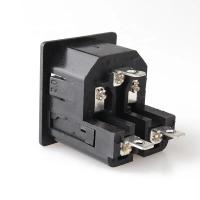 China LZ-14-F8 250V Fuse Switch Power Socket With 3 Pin,Switch Fused IEC C14 Inlet for sale