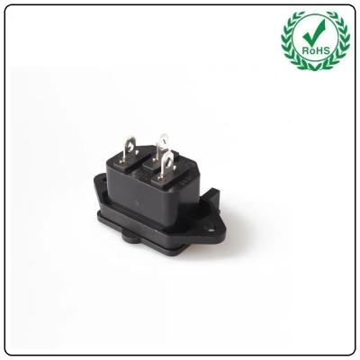 China LZ-14-1-02 Waterproof 250V 10A Panel Mounting IEC320 C14 3p Grounded AC Inlet Power Socket With Cover Pop Socket for sale